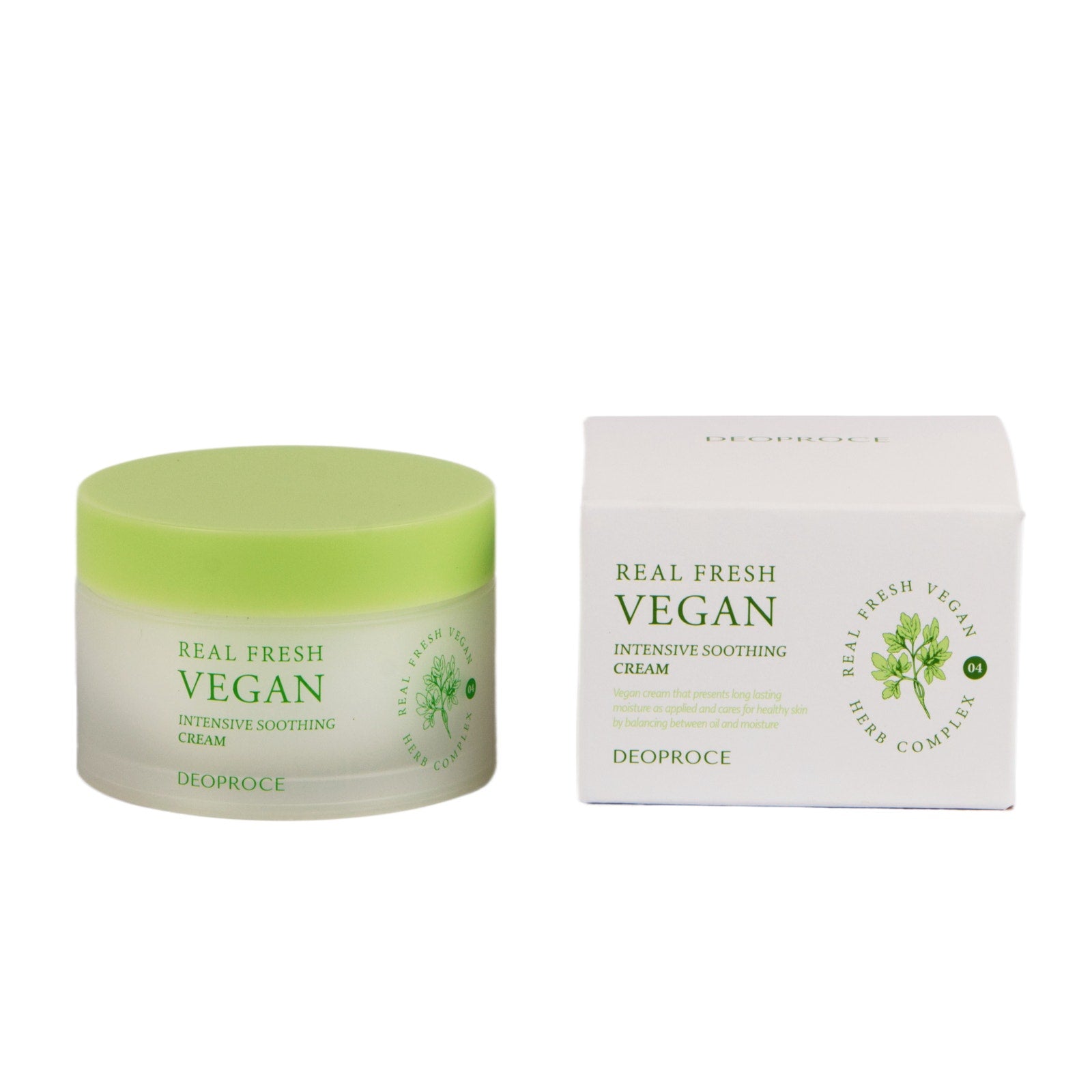 Deoproce Real Fresh Vegan Intensive Soothing Cream 100 g – Pomelo Beauty